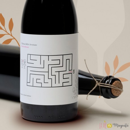 Etiquette de vin Nous allons nous marier-labyrinthe - La vie en magenta