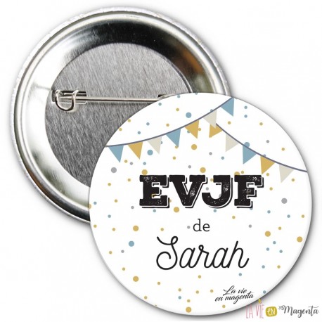 Badge EVJF de... - La vie en magenta
